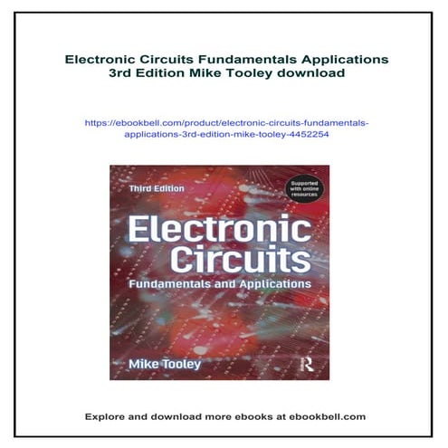 Electronic Circuits Fundamentals Applications 3rd Edition Mike Tooley | PDF