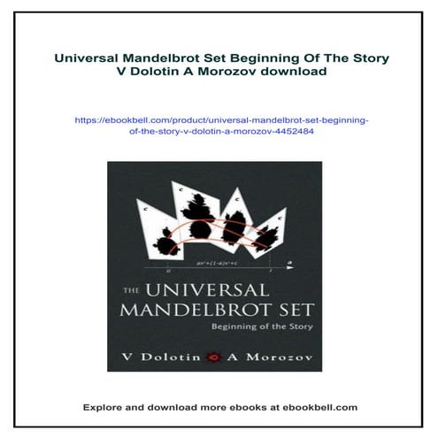Universal Mandelbrot Set Beginning Of The Story V Dolotin A Morozov | PDF