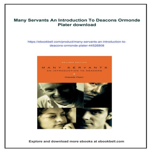 Many Servants An Introduction To Deacons Ormonde Plater | PDF