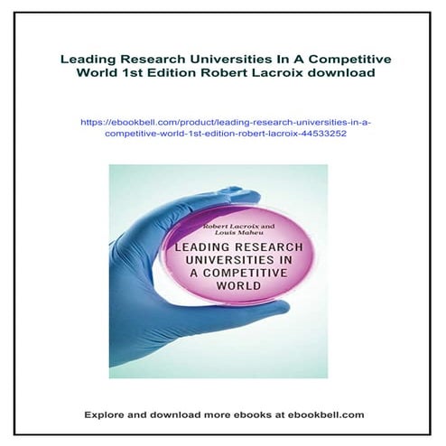 Leading Research Universities In A Competitive World 1st Edition Robert ...