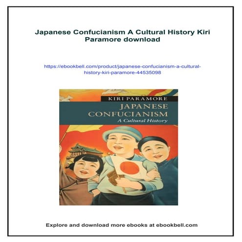 Japanese Confucianism A Cultural History Kiri Paramore | PDF