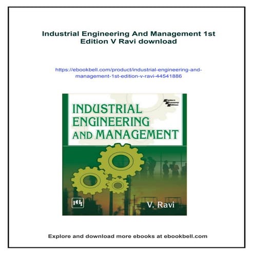 Industrial Engineering And Management 1st Edition V Ravi | PDF