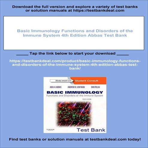Basic Immunology Functions and Disorders of the Immune System 4th ...