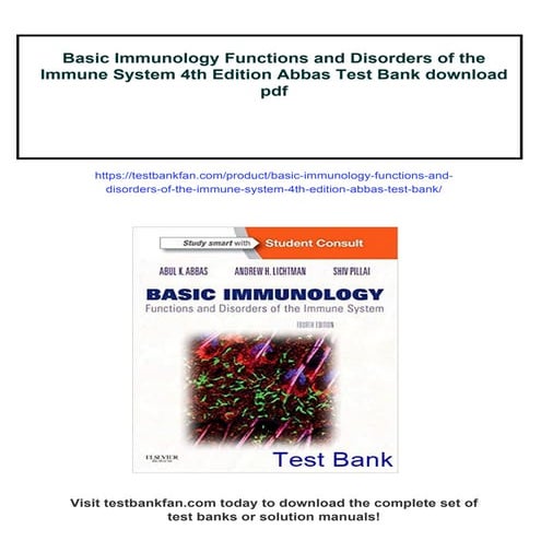 Basic Immunology Functions and Disorders of the Immune System 4th ...