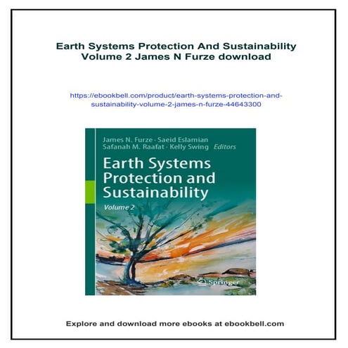 Earth Systems Protection And Sustainability Volume 2 James N Furze | PDF