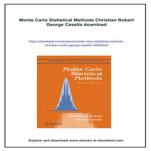 Monte Carlo Statistical Methods Christian Robert George Casella | PDF