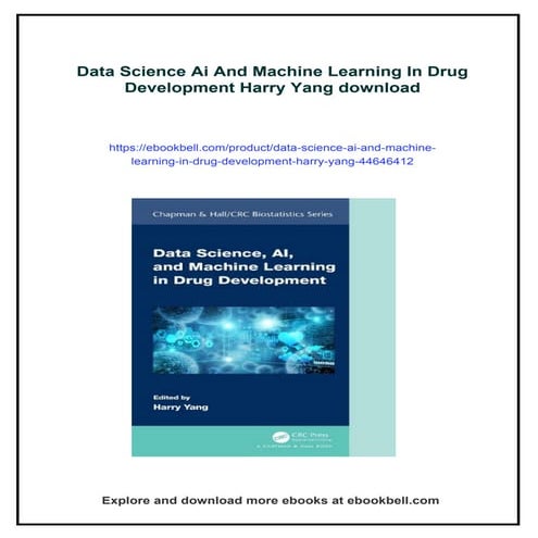 Data Science Ai And Machine Learning In Drug Development Harry Yang | PDF