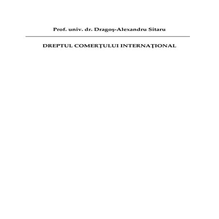 223483242 dragos-sitaru-dreptul-comertului-international | PDF