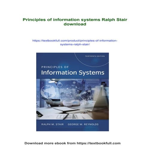 Principles of information systems Ralph Stair | PDF