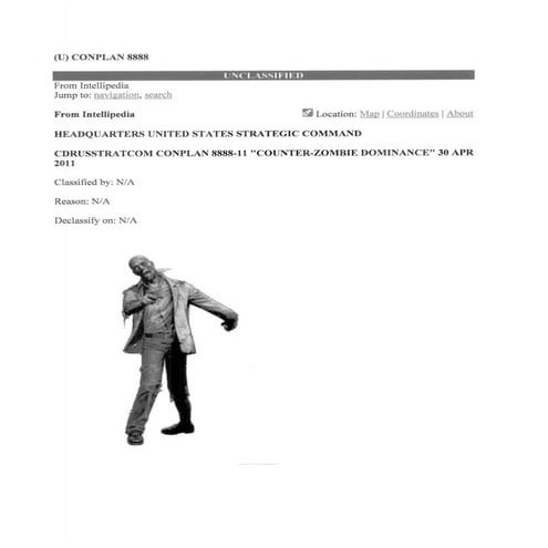 Conplan-8888 Detailed strategy for a possible zombie apocalypse | PDF