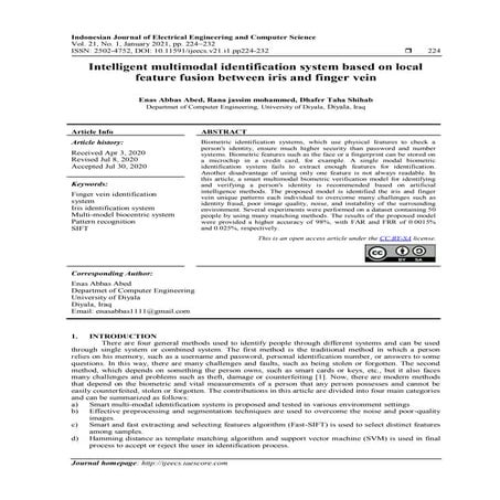 Intelligent Multimodal Identification System Based On Local Feature