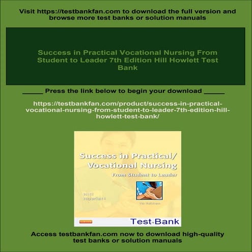 Success in Practical Vocational Nursing From Student to Leader 7th ...