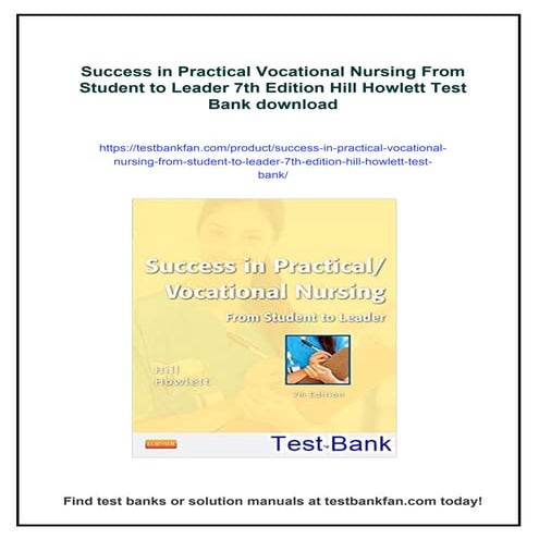 Success in Practical Vocational Nursing From Student to Leader 7th ...