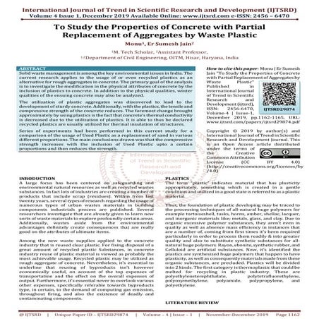 To Study the Properties of Concrete with Partial Replacement of ...