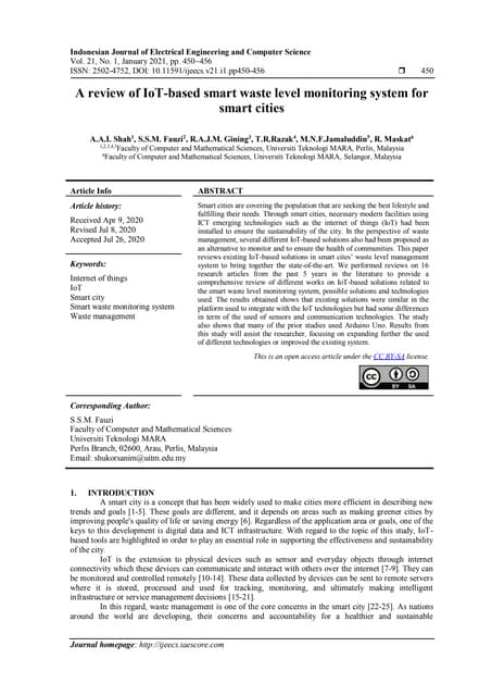 A Review On Smart Garbage Bin Monitoring System | PDF | Environmental ...