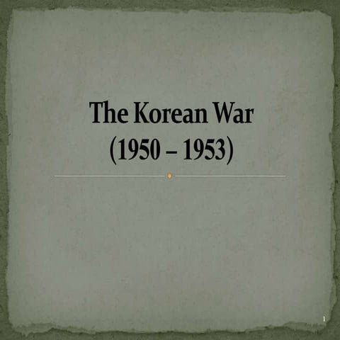 Korea War | PPT