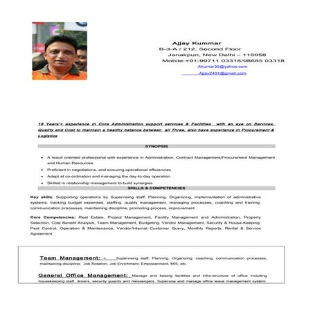 Ajjay Kummar_CV_1 | DOC