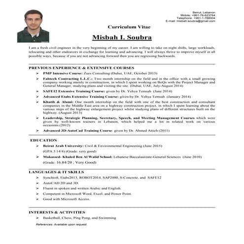 Michael Rouhana-CV 2016 | DOCX