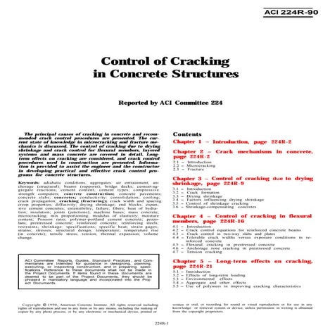 224 r 90 - control of cracking in concrete structures | PDF