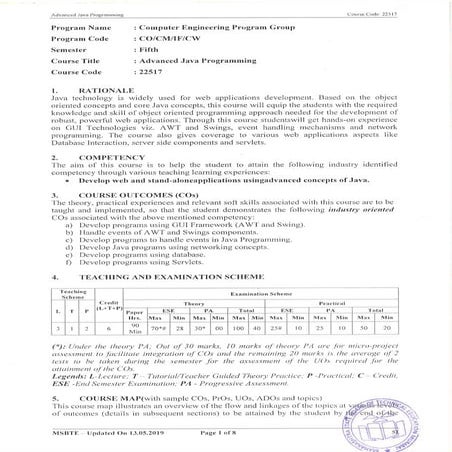 22517 advanced java programming | PDF | Programming Languages | Computing