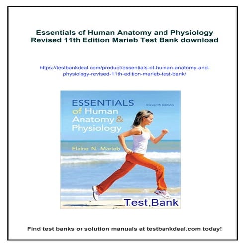 Essentials of Human Anatomy and Physiology Revised 11th Edition Marieb ...