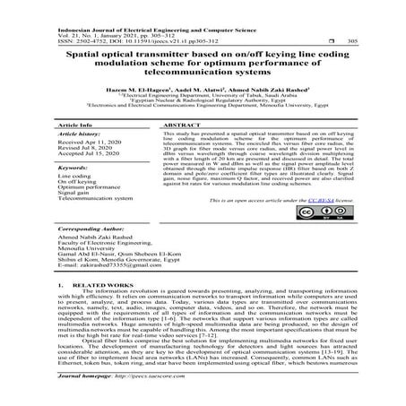 Spatial Optical Transmitter Based On On Off Keying Line Coding