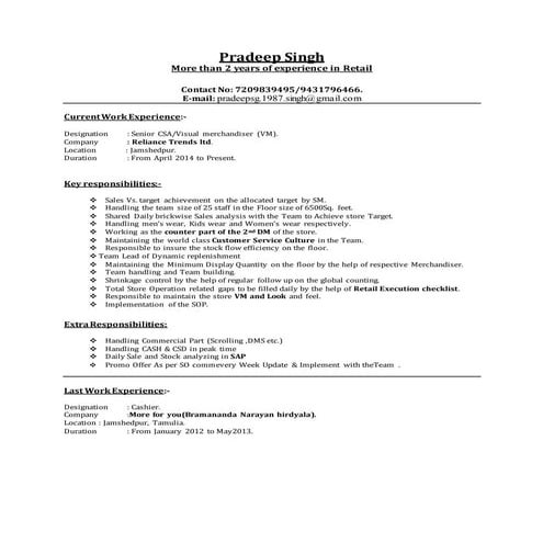 Resume pradeep new] (1) | PDF