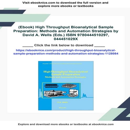 (Ebook) High Throughput Bioanalytical Sample Preparation: Methods and Automation Strategies by ...