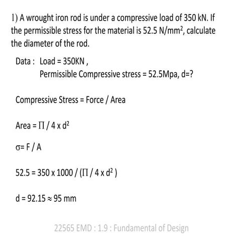 22564 emd 1.10 numericals | PPT