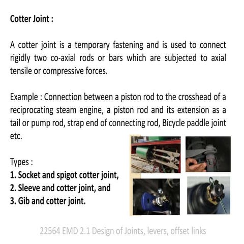 Cotter joints | PPTX