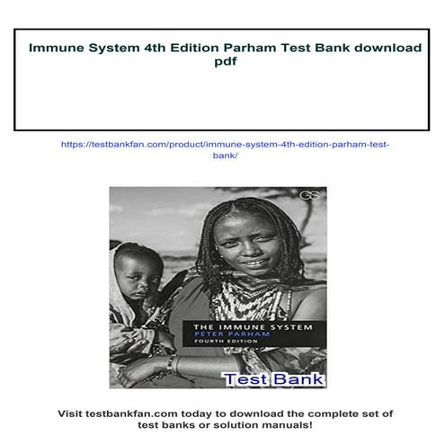 Immune System 4th Edition Parham Test Bank | PDF