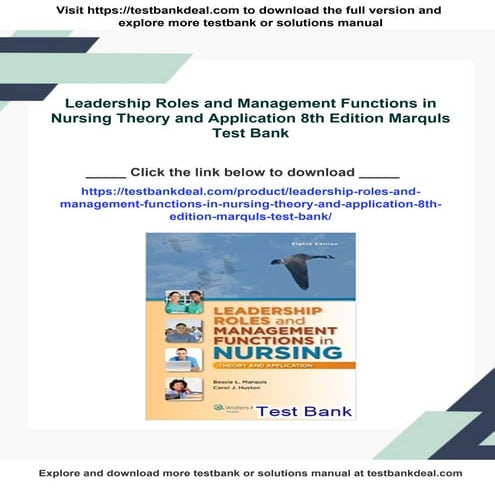 Leadership Roles and Management Functions in Nursing Theory and ...