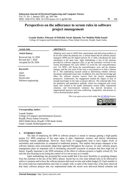 A risk management framework for distributed scrum using PRINCE2 methodology | PDF