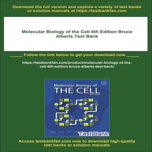 Molecular Biology of the Cell 6th Edition Bruce Alberts Test Bank | PDF