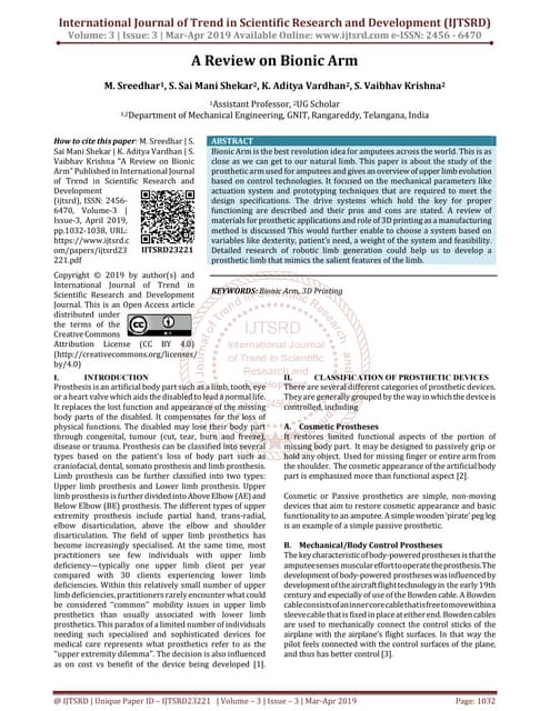 Myoelectric prosthesis | PPTX