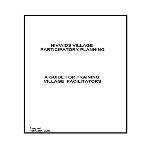 Training Guide for Village Facilitators | DOC