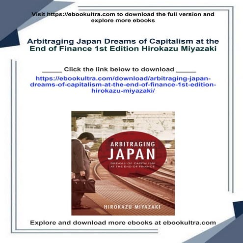 Arbitraging Japan Dreams of Capitalism at the End of Finance 1st ...