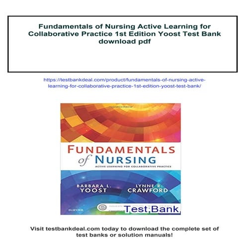 Fundamentals of Nursing Active Learning for Collaborative Practice 1st ...