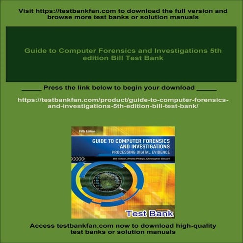 Guide to Computer Forensics and Investigations 5th edition Bill Test ...