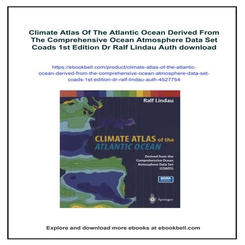 Climate Atlas Of The Atlantic Ocean Derived From The Comprehensive ...