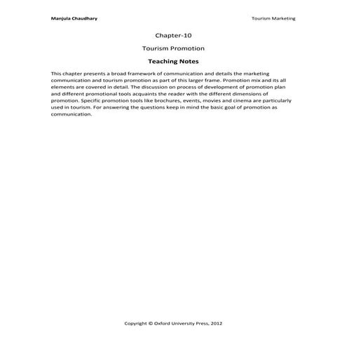 Tourism Promotion | PDF