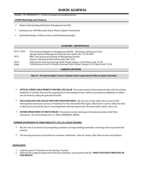 HARSH AGARWAL updated resume | DOCX HARSH AGARWAL updated resume | DOCX