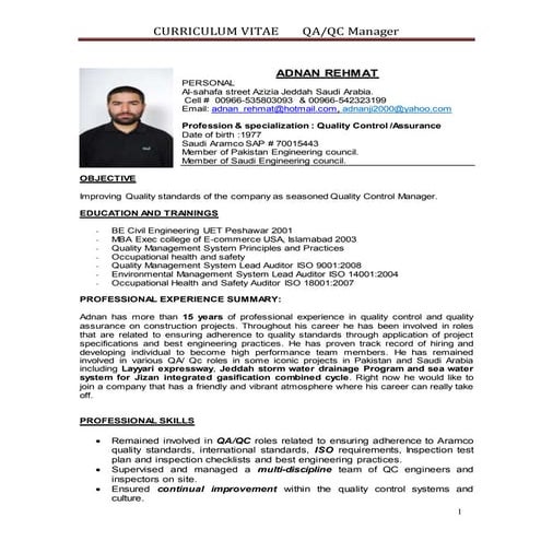 Adnan Resume revised | DOCX