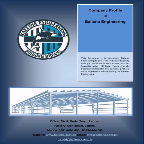 Ballena Engineering Profile factory updated | PDF