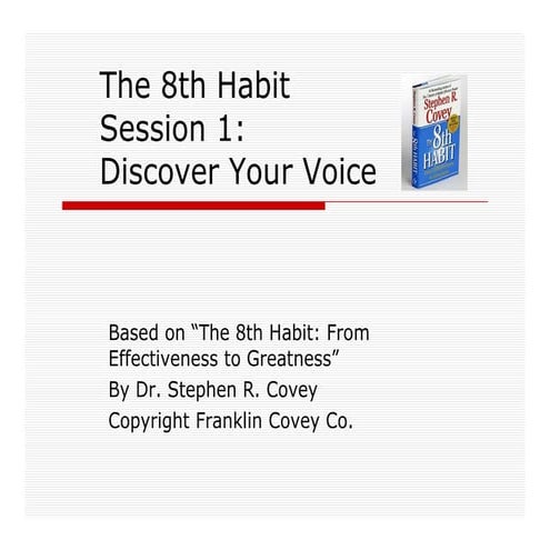 The 8th Habit_Session_1a | PDF