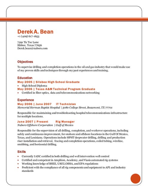 Derek Bean presentations