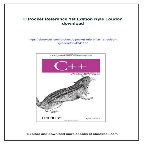 C Pocket Reference 1st Edition Kyle Loudon | PDF