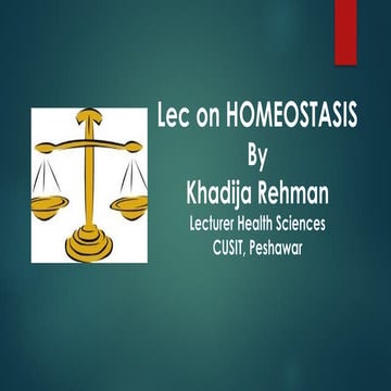 lec 2 Homeostasis and its mechanism with examples | PPTX