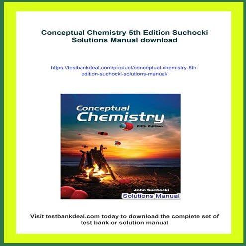 Conceptual Chemistry 5th Edition Suchocki Solutions Manual | PDF