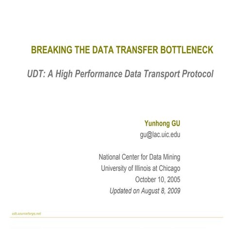 Udt Ppt Computer Networking Computing